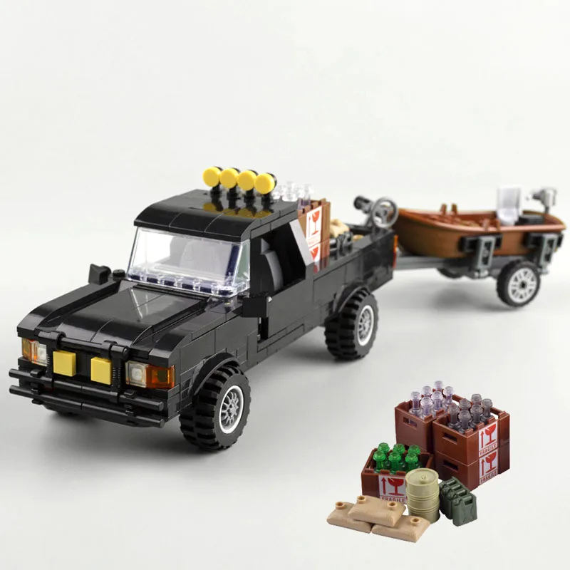 City-Truck-Building-Blocks-MOC-Model-Engineering-Transporter-Pickup ...
