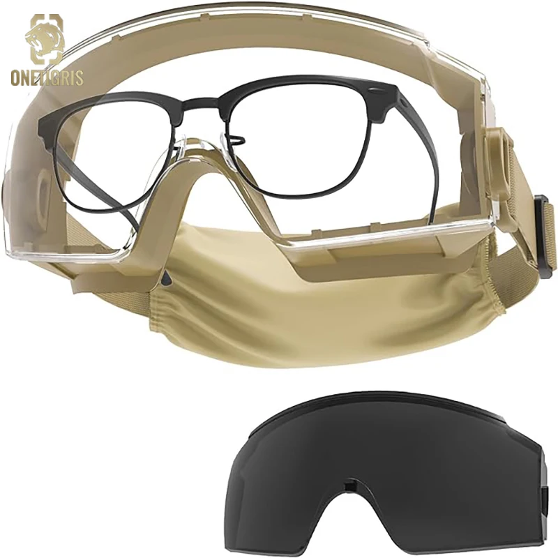 Nuprol Battle Visor Full Seal Airsoft Goggles Over Glasses Anti Fog ...