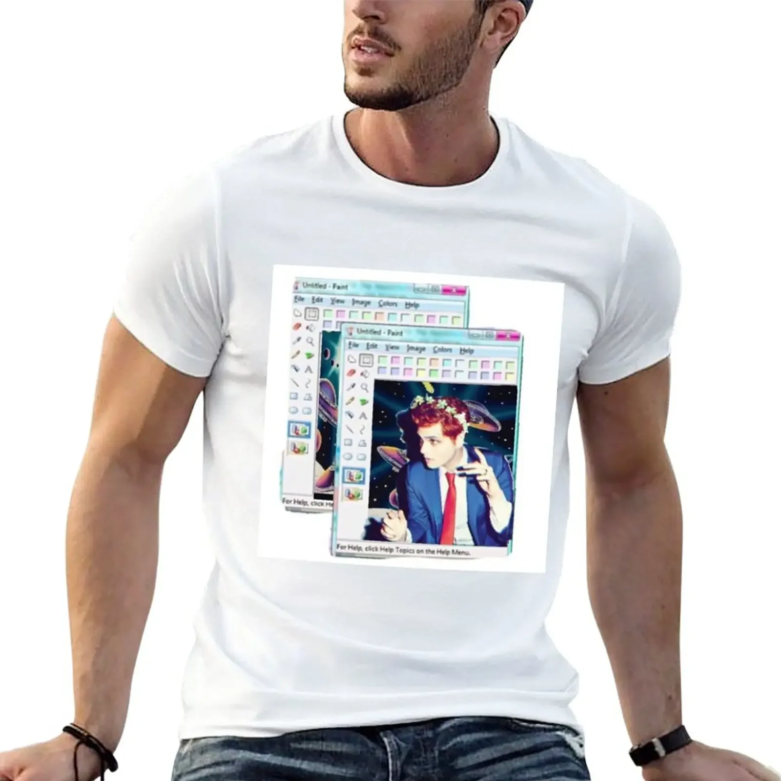 Hesitant-Alien-flower-crown-T-Shirt-boys-whites-Short-sleeve-tee-mens ...