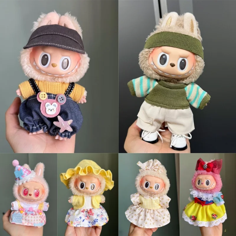 For 17cm Labubu Plush Clothes Outfit Accessories Labubu Luxury Clothes ...