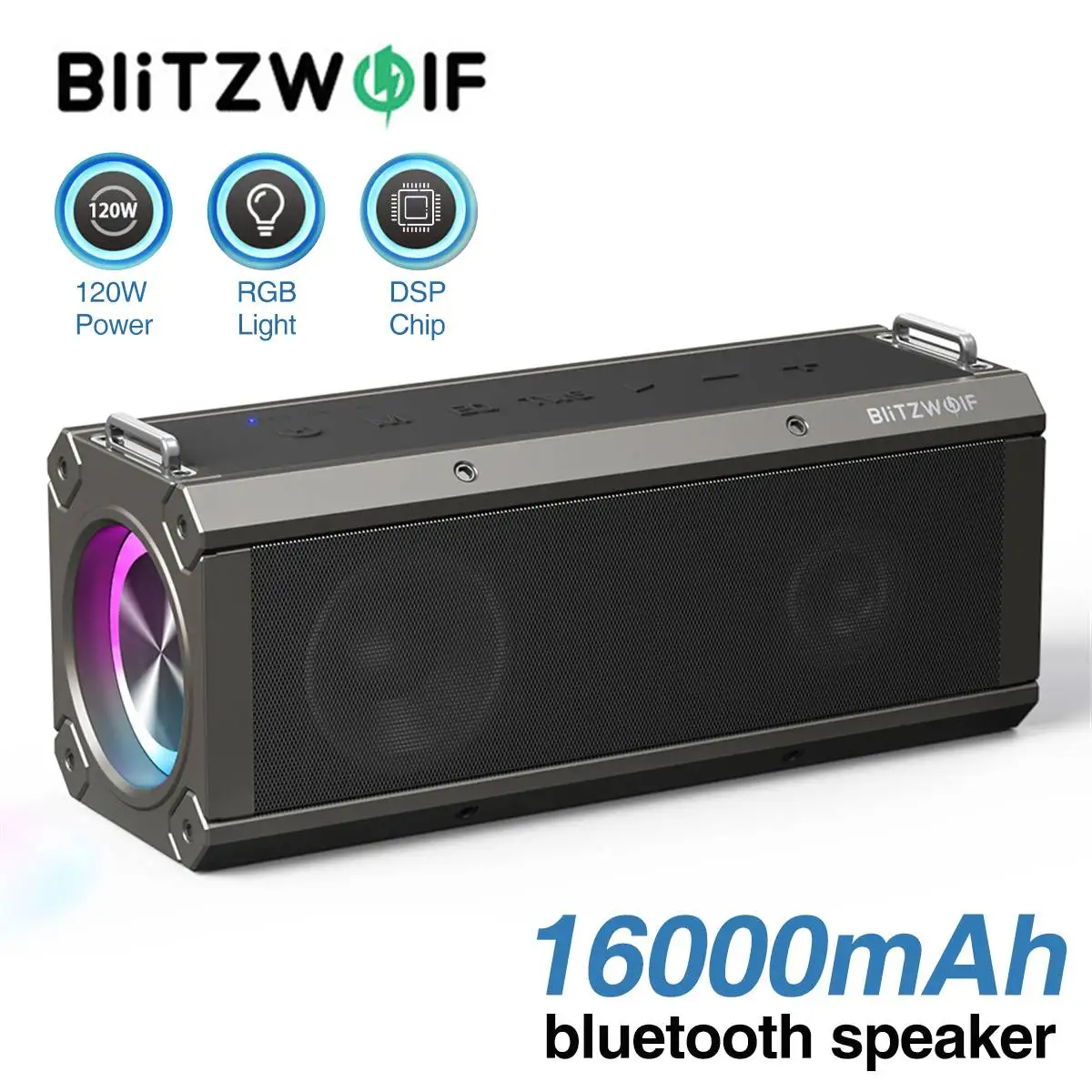 Blitzwolf Bw-wa3 Pro 120w Wirelss Speaker Rgb Light Portable 16000mah Bluetooth 5.0 Speakers ...
