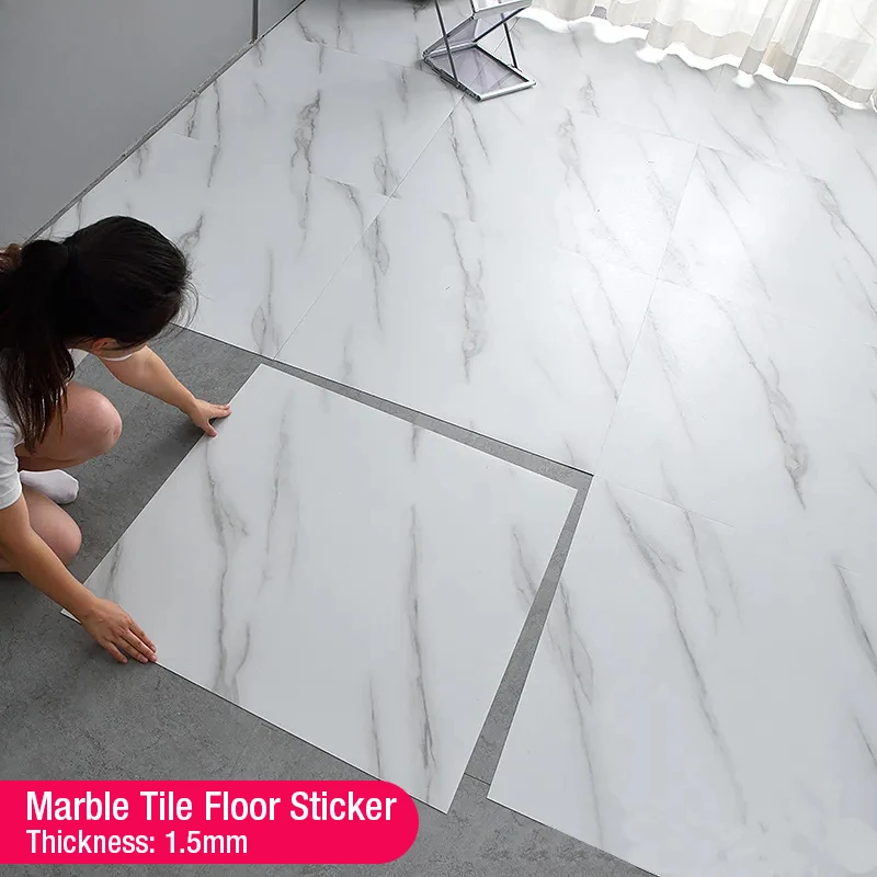 Simulated-Thick-Marble-Tile-Floor-Sticker-PVC-Waterproof-Self-adhesive ...