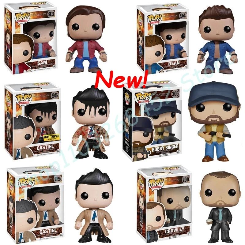 FUNKO-POP-Supernatural-Sam-93-Dean-94-Castiel-95-with-Wings-Blood ...