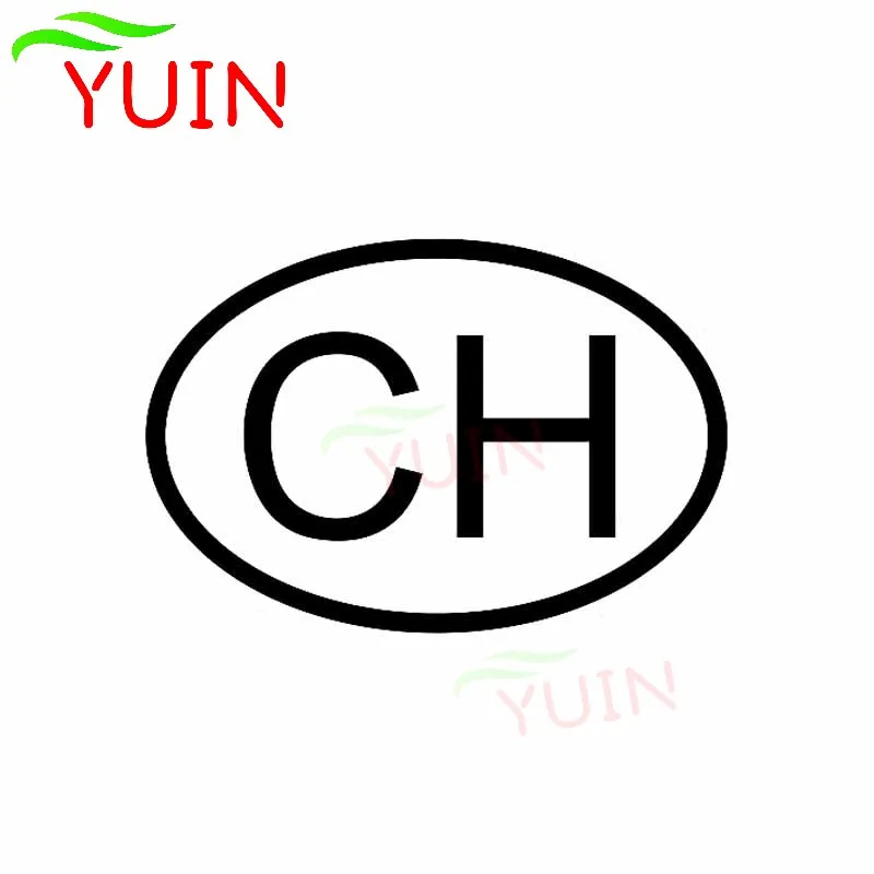 CH-SWISS-COUNTRY-CODE-OVAL-Car-Sticker-Cars-Accessories-Fashion-Rear ...