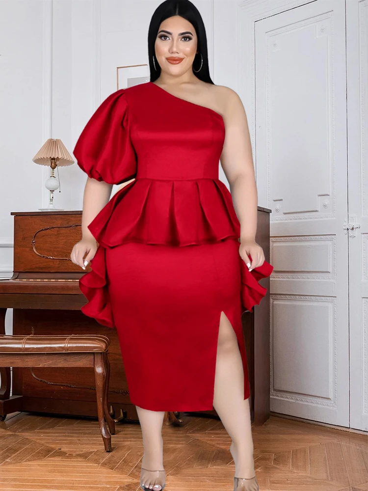 Peplum Dress Plus Size With Sleeves