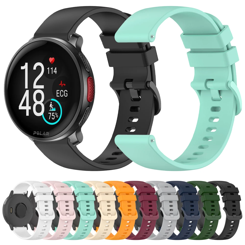 Sport Silicone 20 22mm Strap For Polar Vantage V3 M2/M Grit X Pro Titan ...
