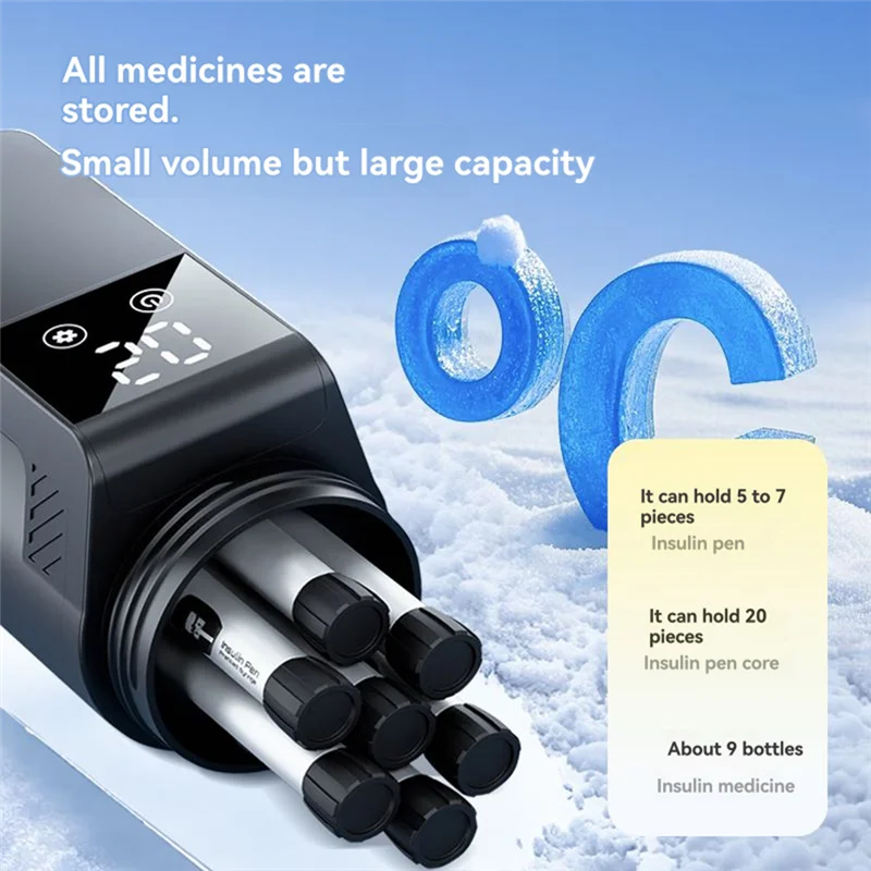 A84X-Medicine Beverage Refrigerator LCD Insulin Refrigerated Cup ...