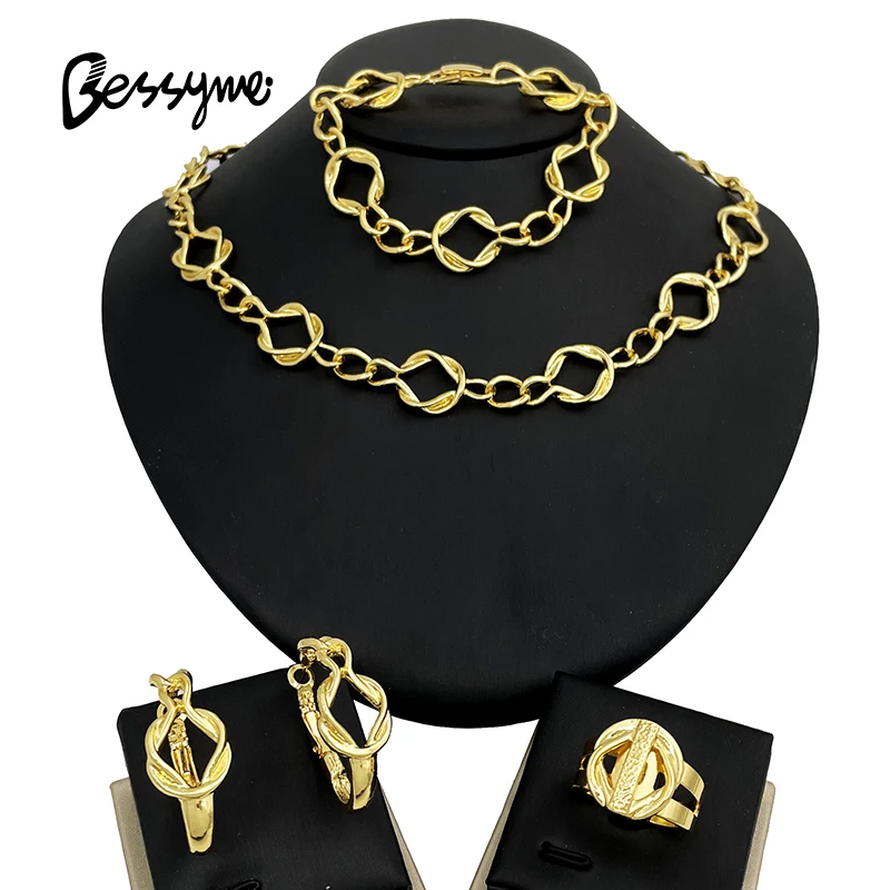 Women-Jewelry-Set-18K-Gold-Plated-Fashion-Dubai-Jewelry-Necklace ...