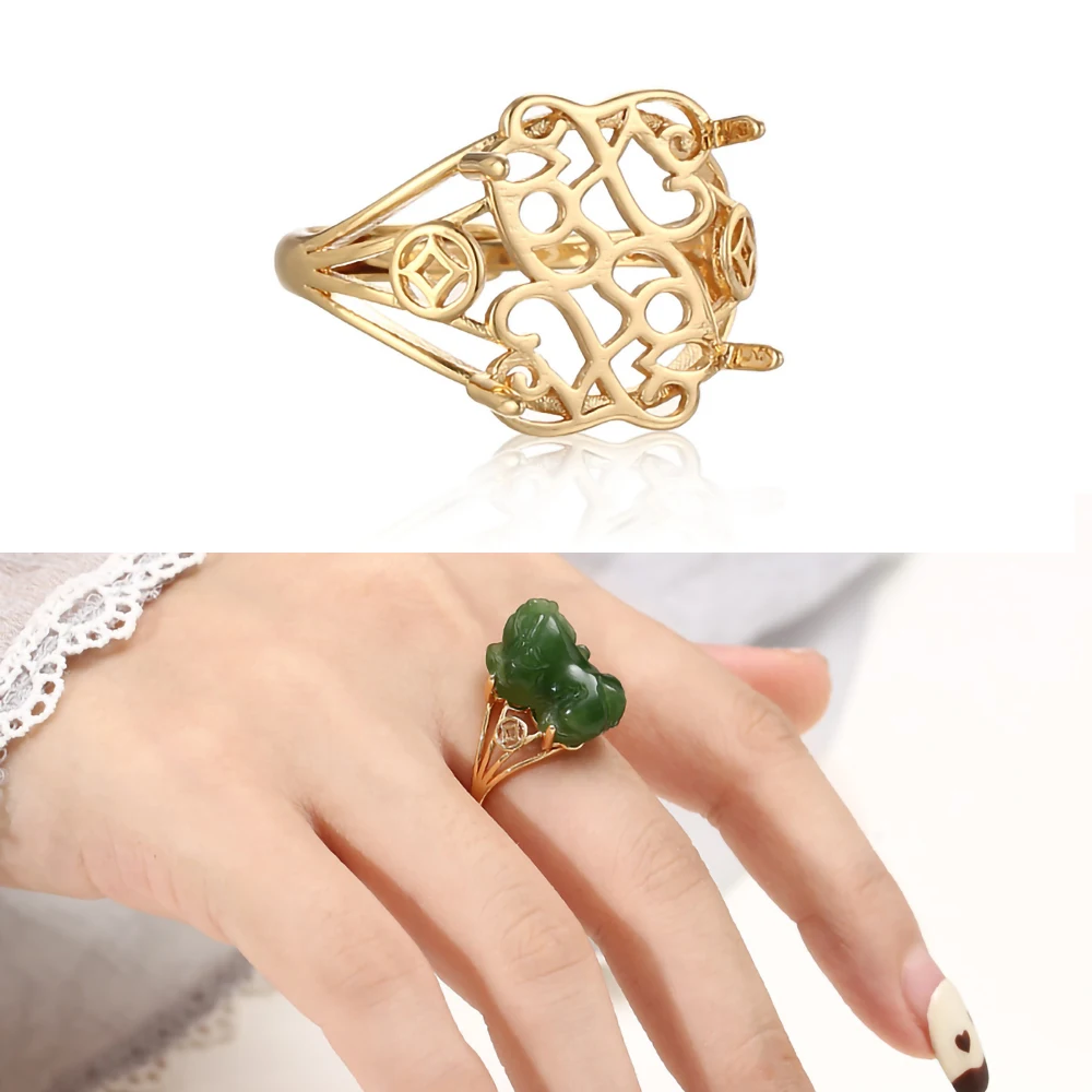 7x11-9x13-11x15mm-Vintage-Fashion-4-Claw-Adjustable-Opening-Blank-Ring ...