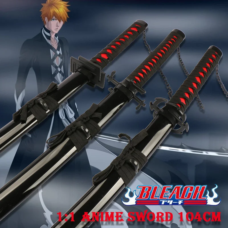 BLEACH Katana Japanese Manga Kurosaki Ichigo oul Cutter Sword Zangetsu ...