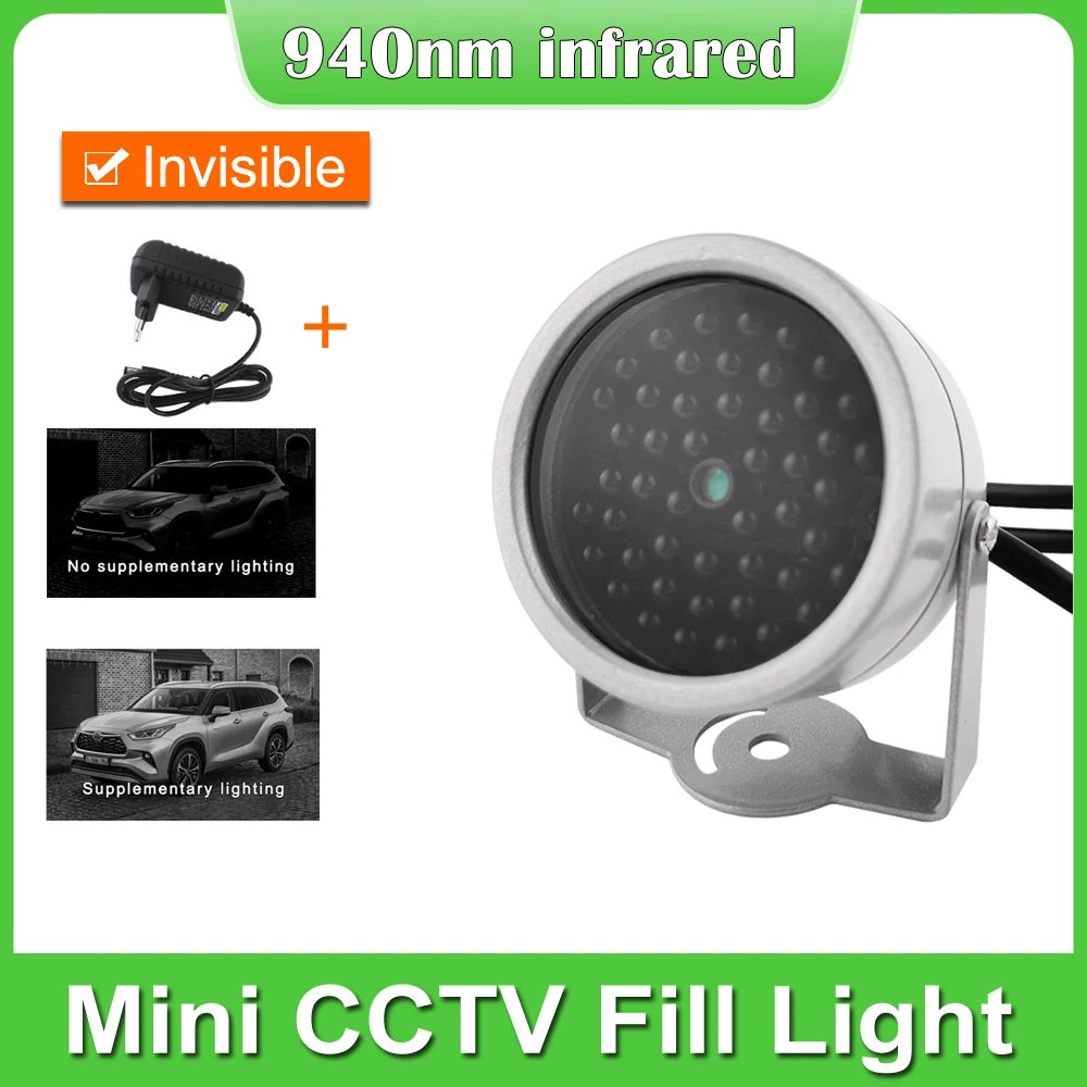 DC12V-CCTV-LEDS-Invisible-48PCS-IR-Illuminator-940nm-Infrared-Night ...