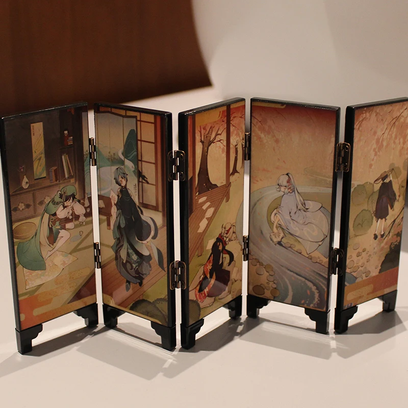 Genshin Impact Five Kasen Folding Screen Divider Partition Screen Art ...