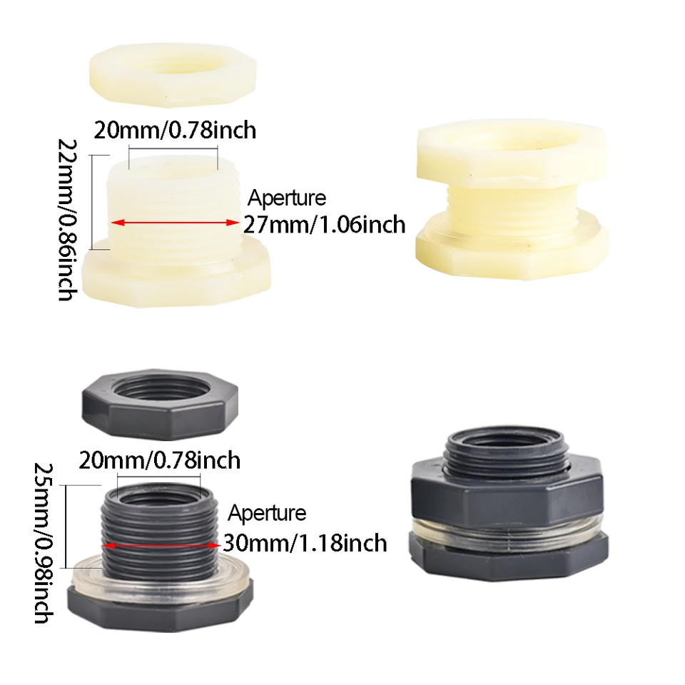 The Uniseal Warehouse Fitting 2-Inch NPT Threaded ABS Plastic Bulkhead ...