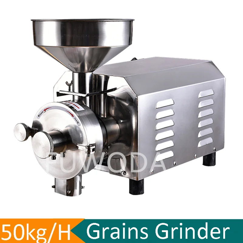 110-220V-High-Speed-Spices-Herb-Nuts-Grinder-20-40kg-h-Stainless-Steel ...