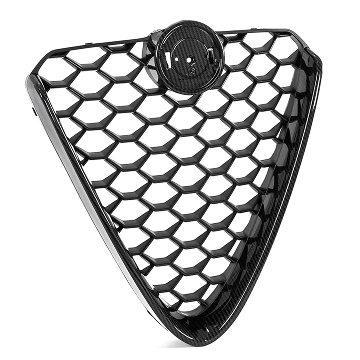 Carbon-Fiber-Front-Bumper-Grille-Racing-Honeycomb-Mesh-Badgeless-Grill ...