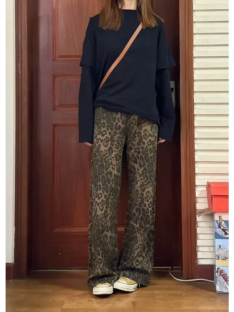 Cal-a-jeans-reta-de-cintura-alta-feminina-moda-streetwear-retr ...