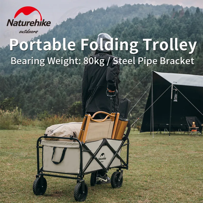 Naturehike-Folding-Trolley-Cart-Wagon-Handcart-Pushcart-for-Camp-Shop ...
