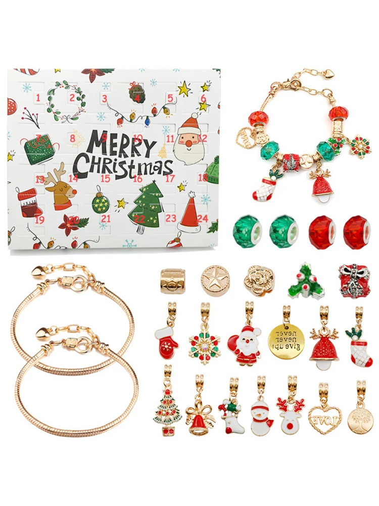 Aoresac Christmas Advent Calendar Bracelets Girls 24 Days Xmas ...