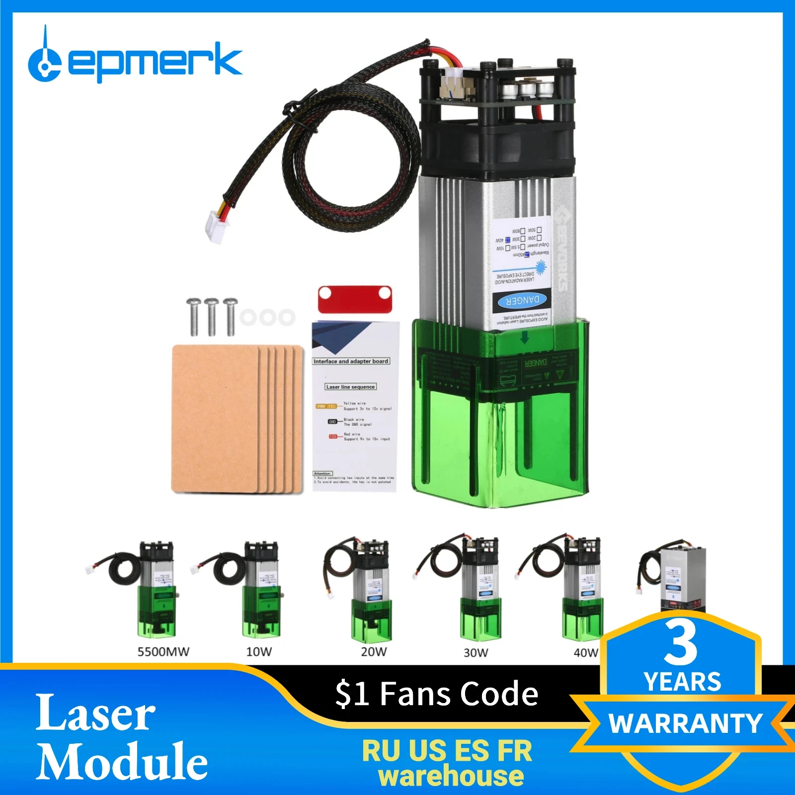 Geevorks-80W-Laser-Module-with-Protective-Cover-20W-40W-Laser-Engraving ...