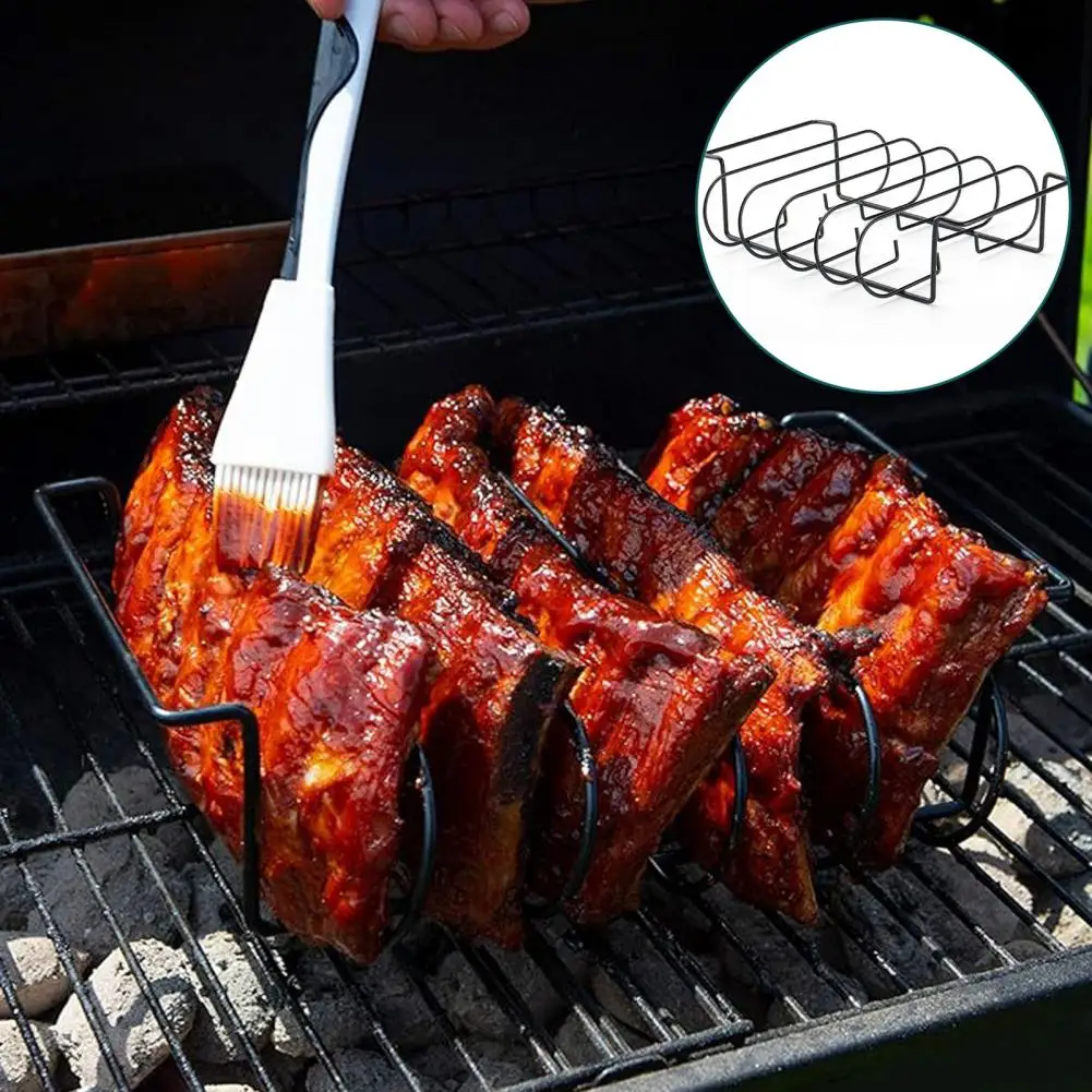 Rib-Rack-for-Barbecue-Stainless-Steel-Rib-Rack-for-Grilling-Bbq ...