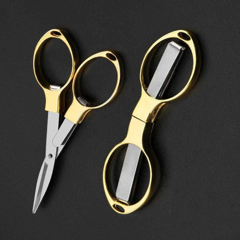 Folding-small-scissors-Stainless-steel-scissors-Multifunctional-stretch ...
