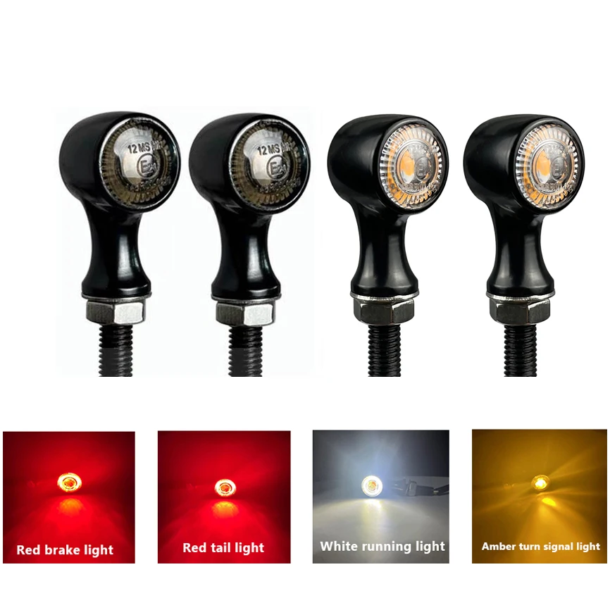 Motorcycle Dynamic Flashing Blinker Turn Signal Lights 3 in 1 LED Front ...