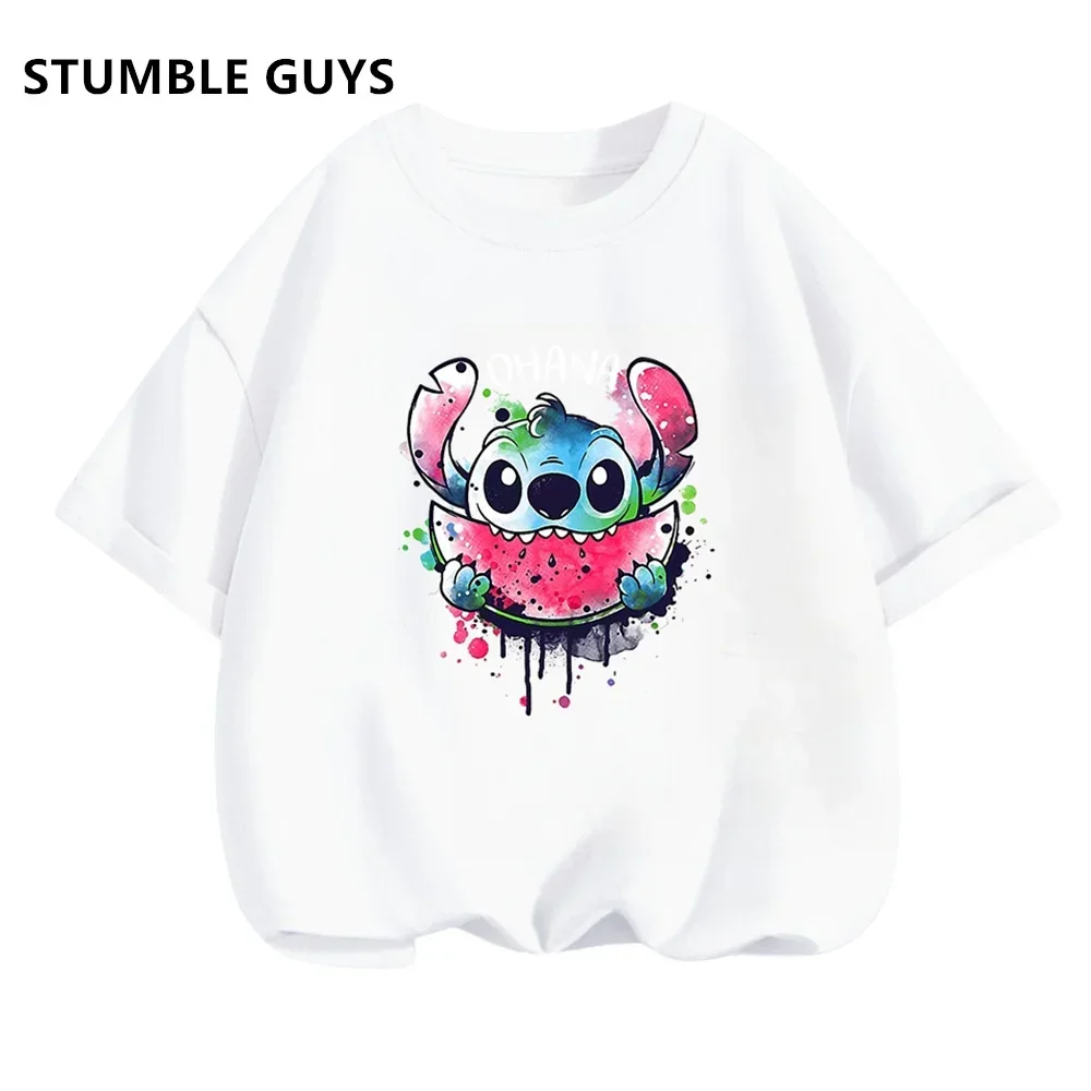 Camiseta de verano para niños, camiseta de Stitch Kawaii, camiseta de ...
