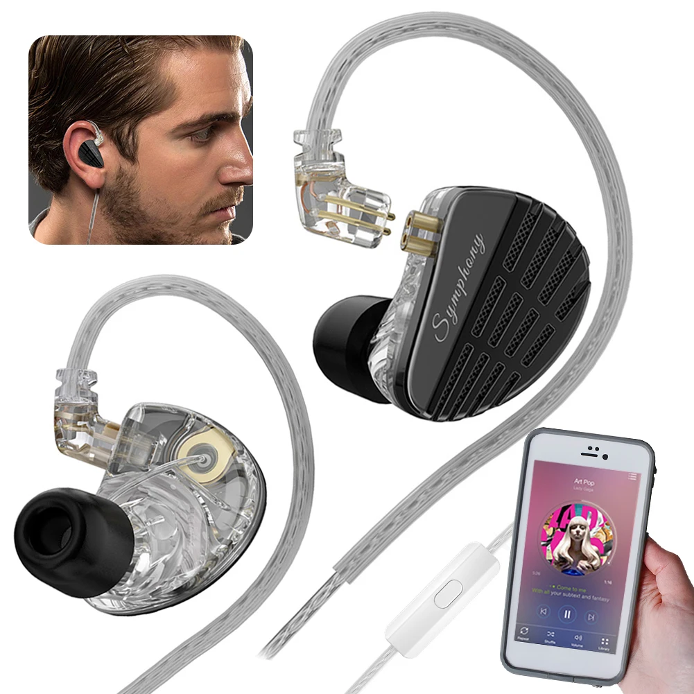 In-Ear-Wired-Earphone-Adjustable-HiFi-Bass-Earphone-13-2mm-Planar ...