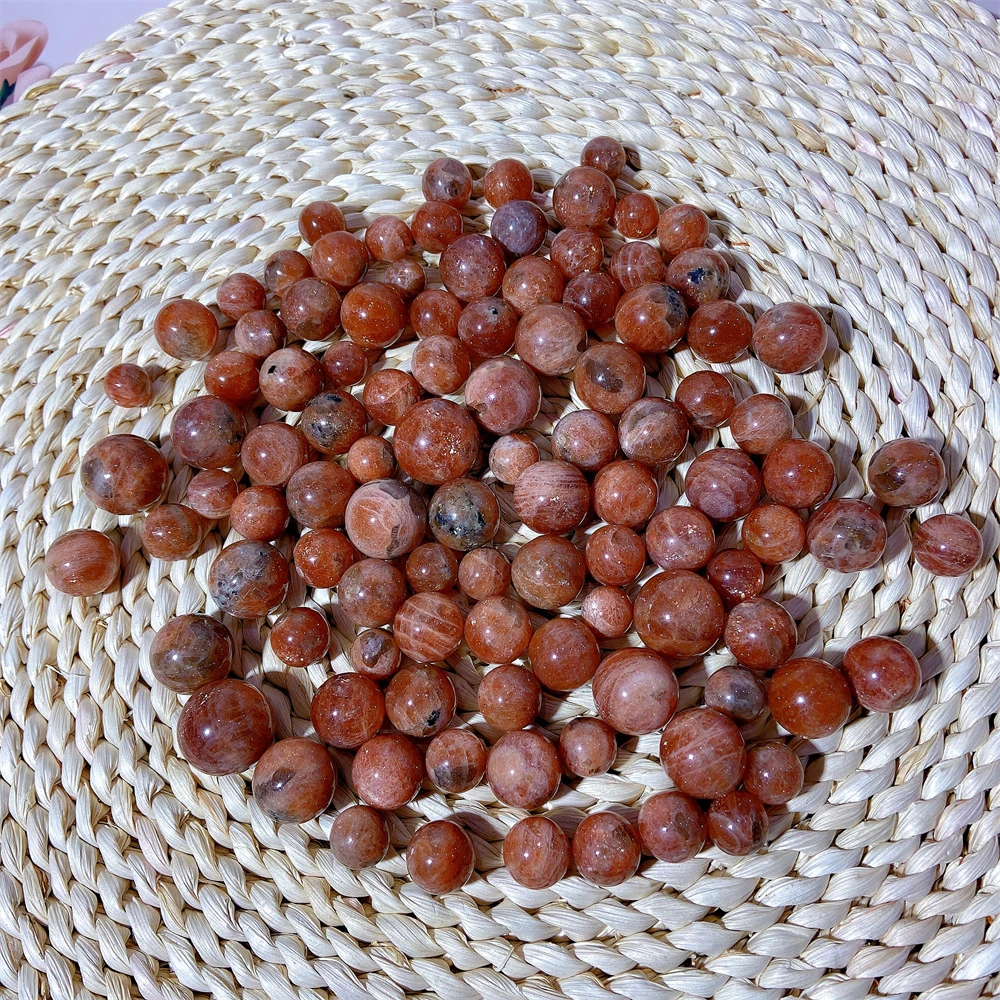 Natural Crystal Sphere Gold Sunstone Home Decor Polished Reiki Crafts ...