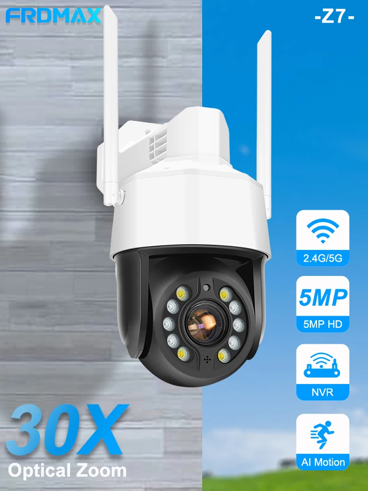 FRDMAX-5MP-HD-IP-Camera-5G-WIFI-Outdoor-30x-Optical-Zoom-Auto-Tracking ...