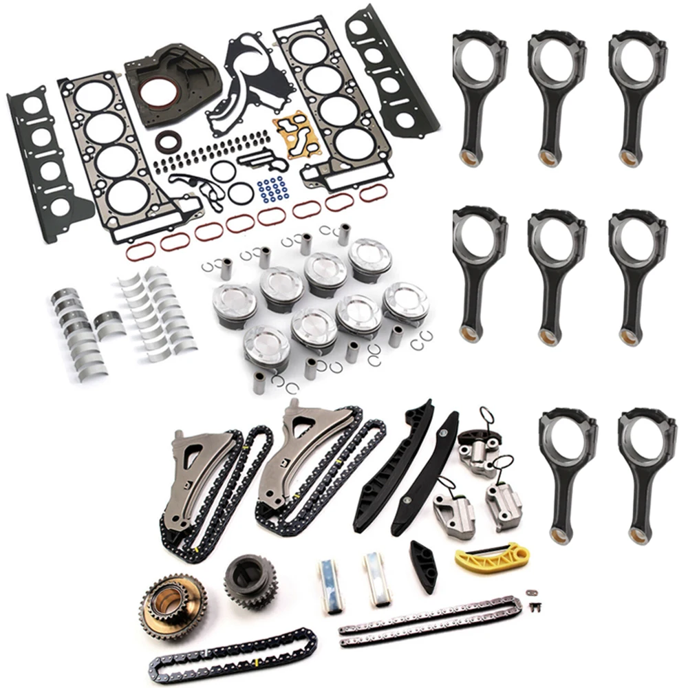 M278 Engine Rebuilding Kit w/ Timing Chain Set & 8X Con Rods for ...