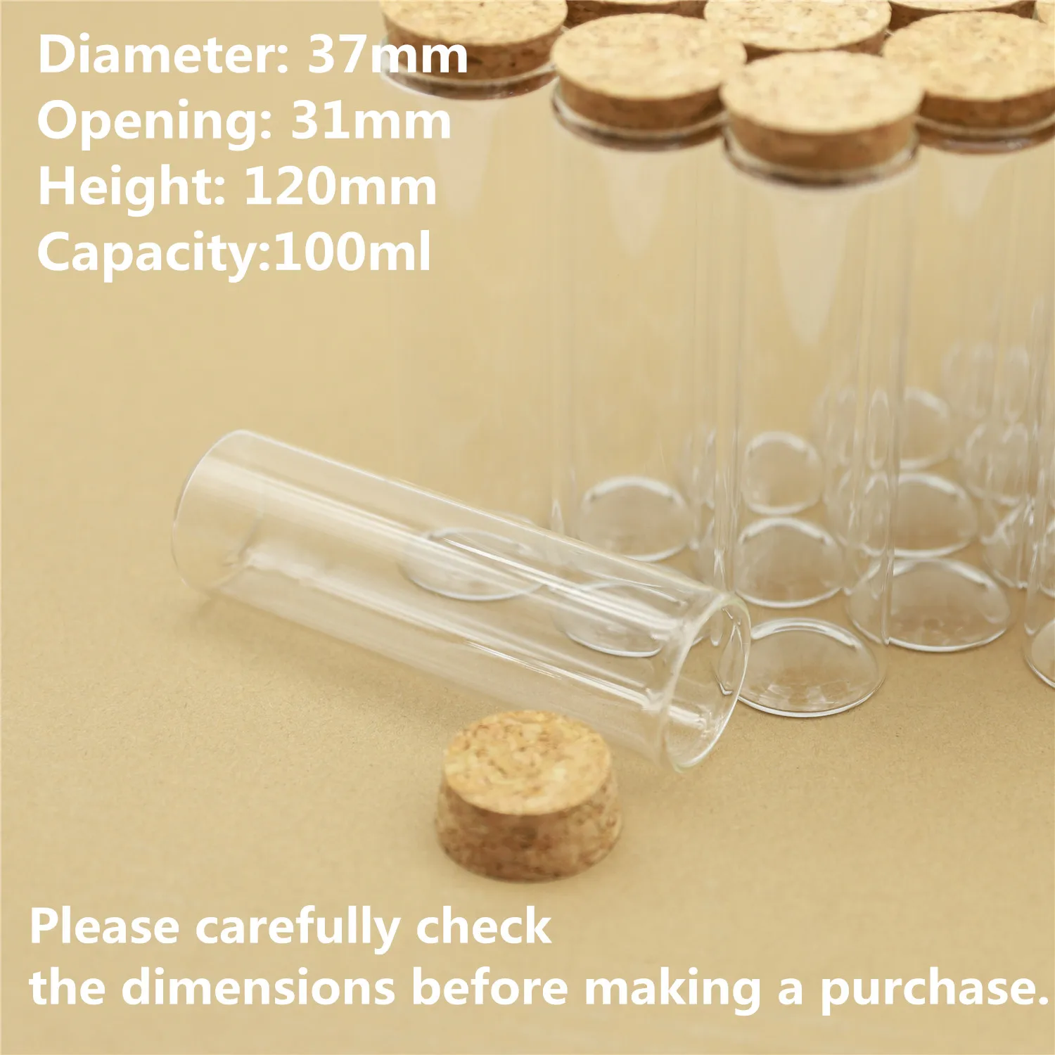 12-pcs-lot-37-120mm-100ml-Corks-Glass-Bottles-Empty-Test-Tube-Jar ...