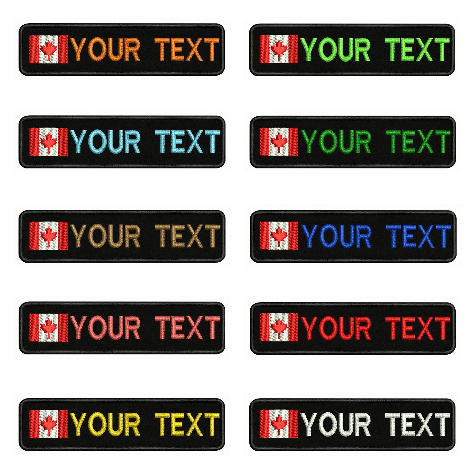 1PC-10cmx2-5cm-Canadian-flag-Canada-Custom-Personalized-Name-Patch ...