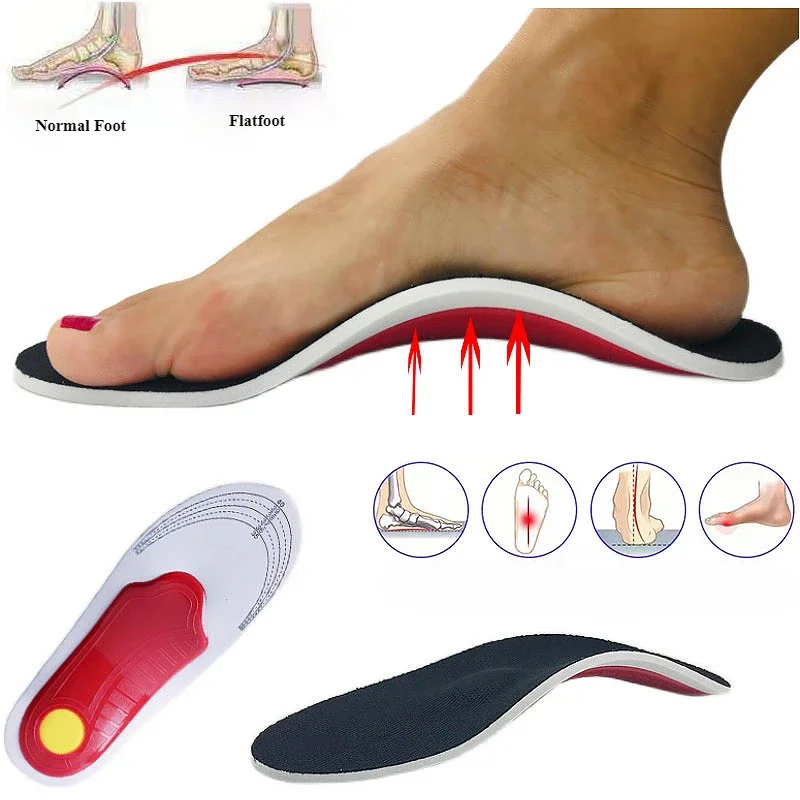 Orthotic Insole EVA Arch Support Insoles Gel Pad 3D Arch Support Flat ...