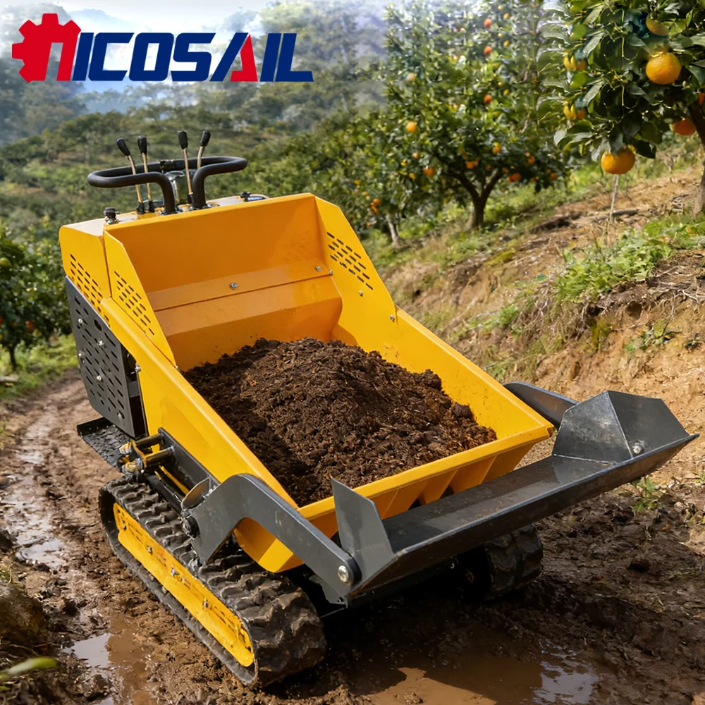 Mini dump truck with CE certificate earthmoving machinery wheeled dump ...