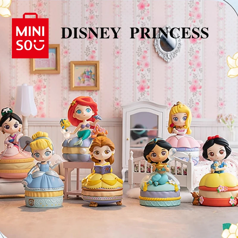 Genuine-MINISO-Disney-Macaron-Belle-Princess-Blind-Box-Ariel-Storage ...