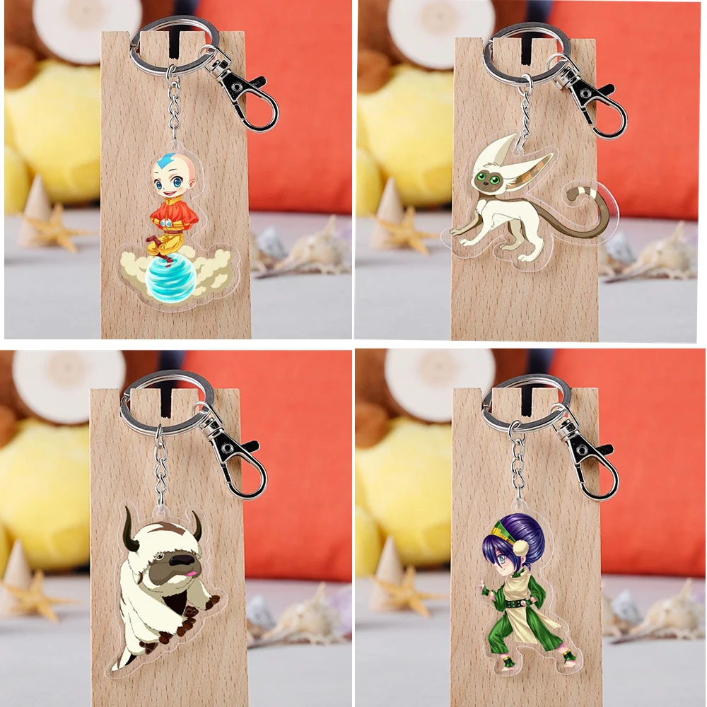 Anime The Last Airbender Avatar Aang Cow Appa Keychain Key Ring Bag ...
