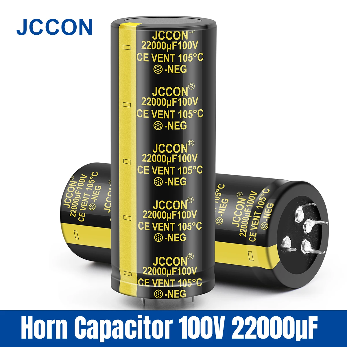 2Pcs-JCCON-22000uF-100V-Capacitor-100V-22000uF-Electrolytic-Capacitor ...