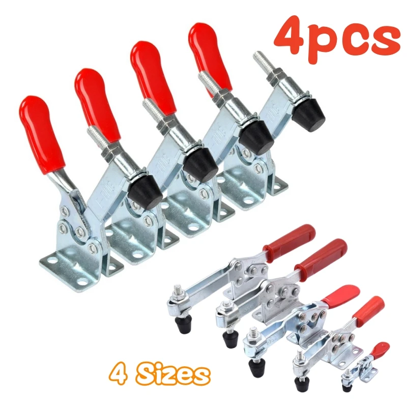 4pcs/set Hold Down Red Toggle Clamp Heavy Duty Quick Release Tool ...