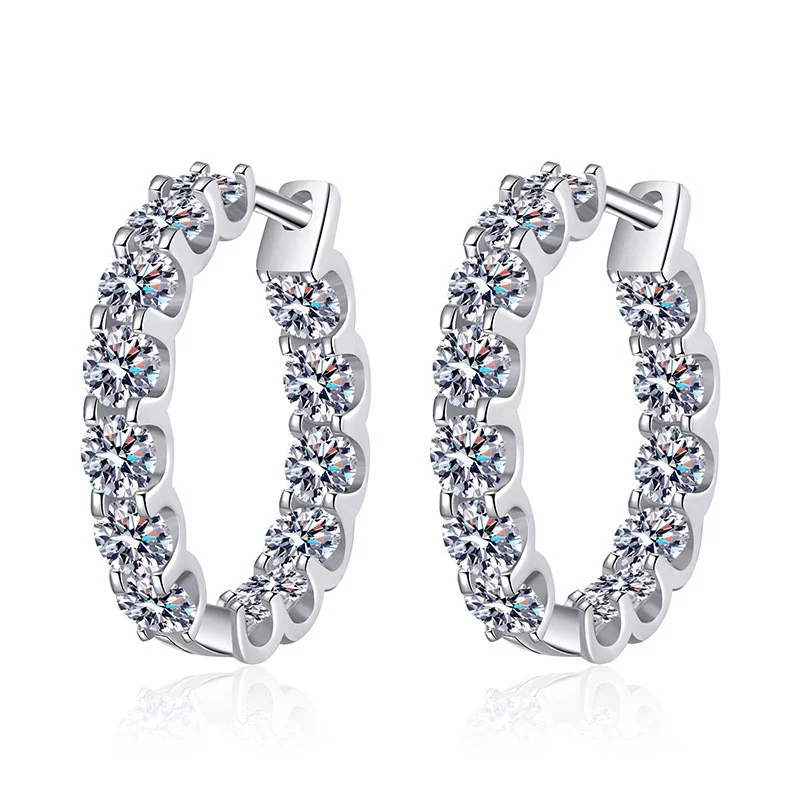 ZFSILVER-Fashion-s925-Silver-Exquisite-White-Moissanite-Head-Cow-Circle ...