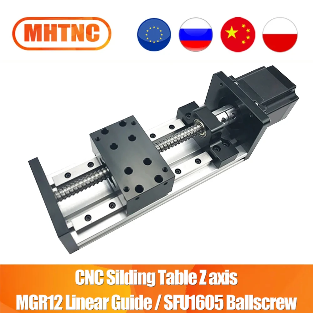 CNC-Sliding-Table-Z-axis-stage-travel-50-800mm-MGR12-12mm-linear-rail ...