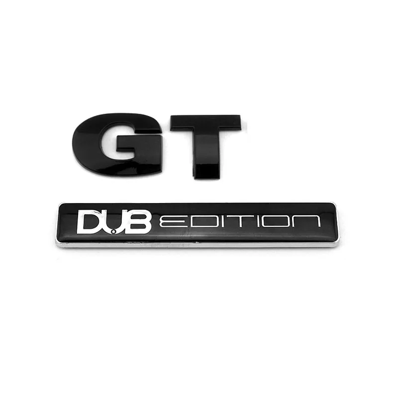 Gloss Black GT DUB Edition Badge Emblem For GT Turbo Mk4 MK5 MK6 TFSI ...