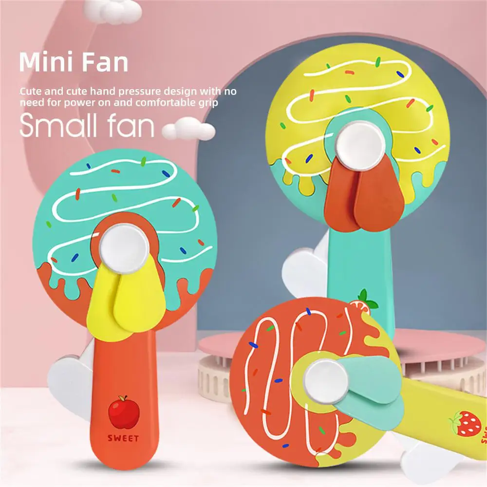 Hand-Pressure-Summer-Donut-Fan-Children-s-Toy-Handheld-Fans-Mini ...