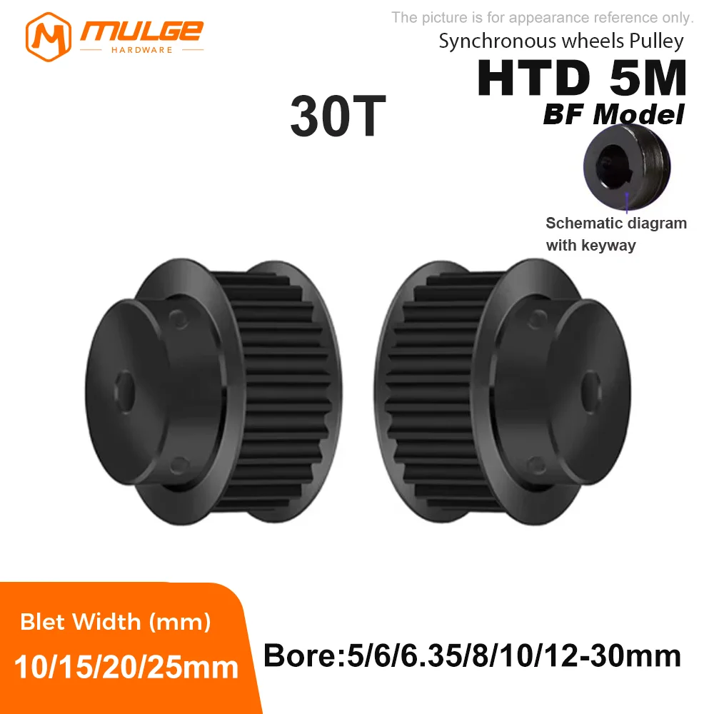 30Teeth HTD 5M Steel Timing Pulley HTD 5M 30T Synchronous Wheel Teeth ...