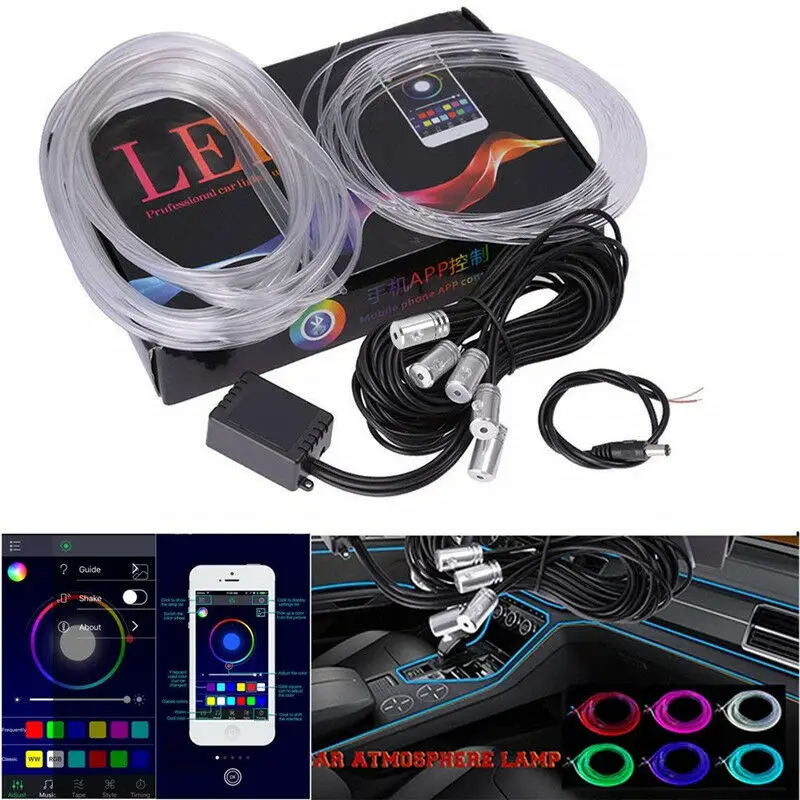 6-in-1-RGB-LED-Atmosphere-Car-Light-Interior-Ambient-Light-Fiber-Optic ...
