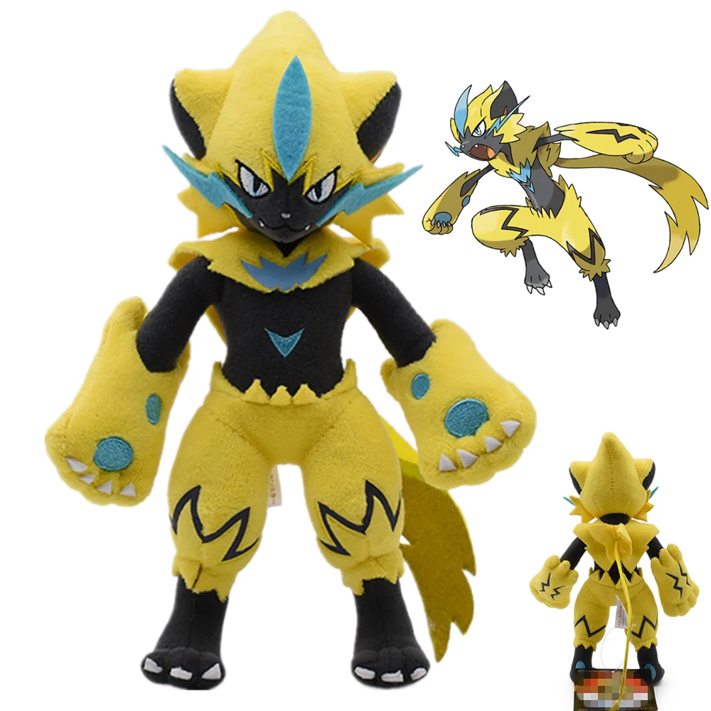 25cm Game Pokemon Zeraora Plush Toy Soft Stuffed Anime Cartoon Doll ...