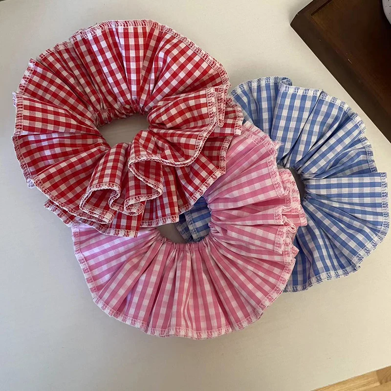 Women-Sweet-Pure-Cotton-Four-Layer-Edge-Extra-Large-Intestinal-Hair ...