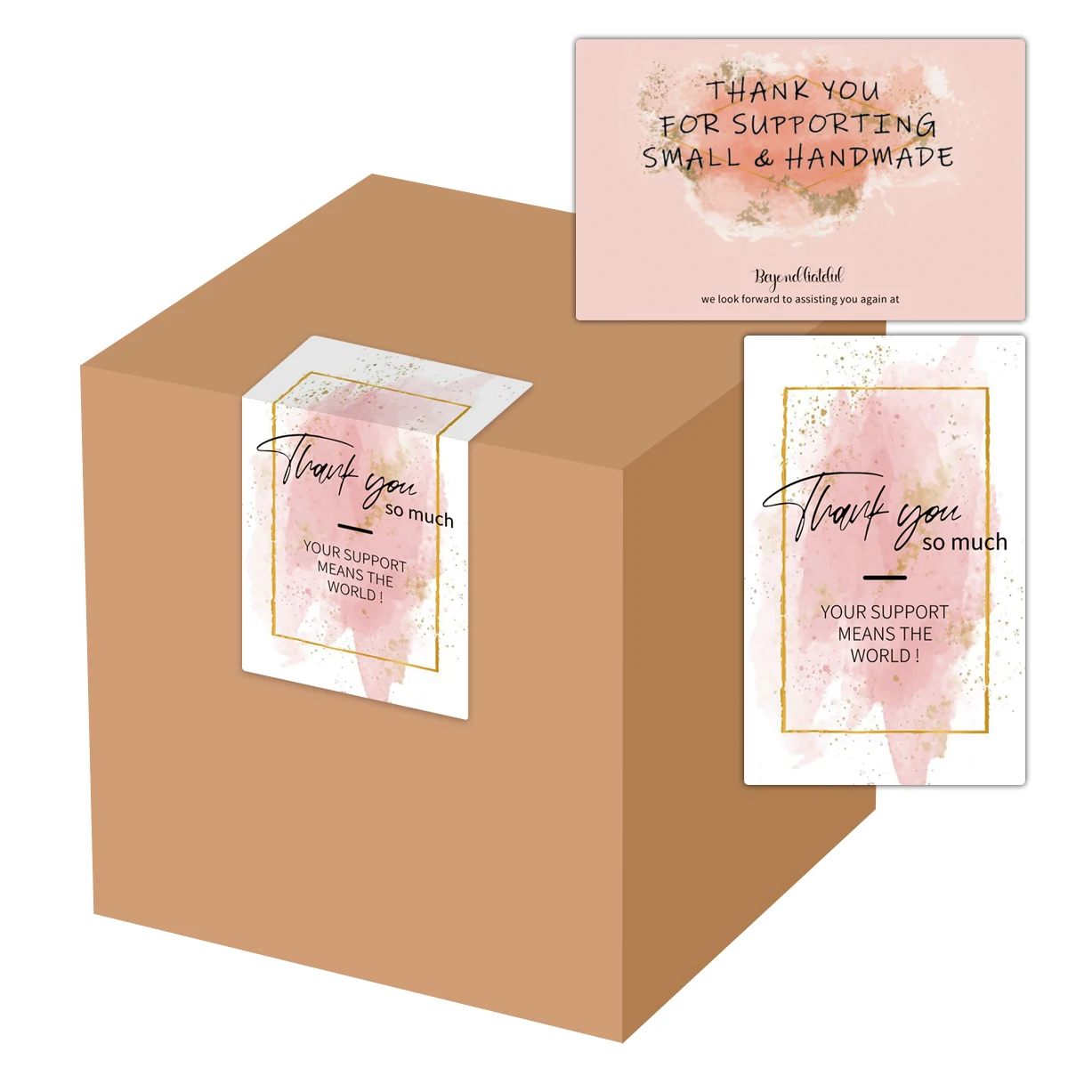 50pcs-Box-Seal-Stickers-Rectangle-Gift-Package-Labels-Thank-You-For ...