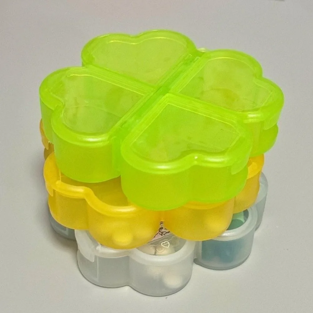 Mini-Plastic-Pill-Storage-Box-Four-leaf-Clover-4-Grids-Daily-Pill ...