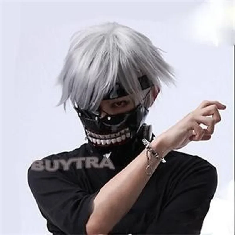 Japan-Anime-Tokyo-Ghouls-Ken-Kaneki-Cosplay-Wig-Short-Gray-Synthetic ...